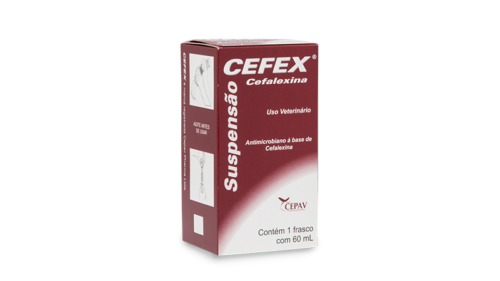 CEFEX® SUSPENSÃO 50 MG/L – FRASCO 60 ML – Raça Distribuidora